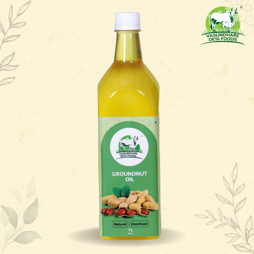 Buy Cold Pressed Groundnut Oil Online | Vasundhare